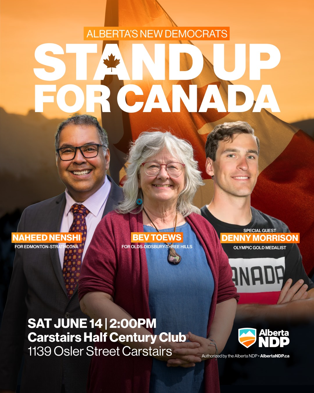 Stand up for Canada with Bev Toews and Naheed Nenshi « Alberta's NDP